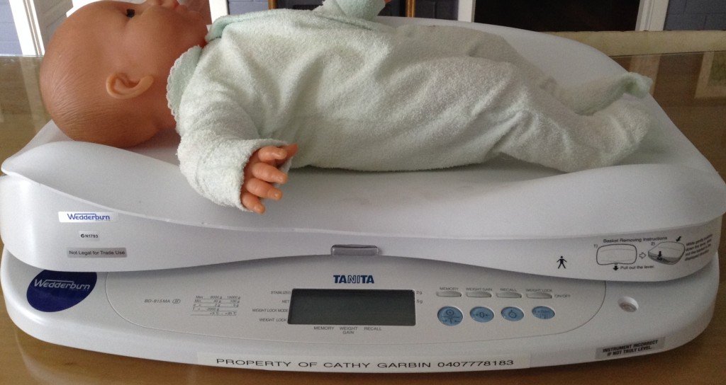 Baby weigh scales for hire – Cathy Garbin